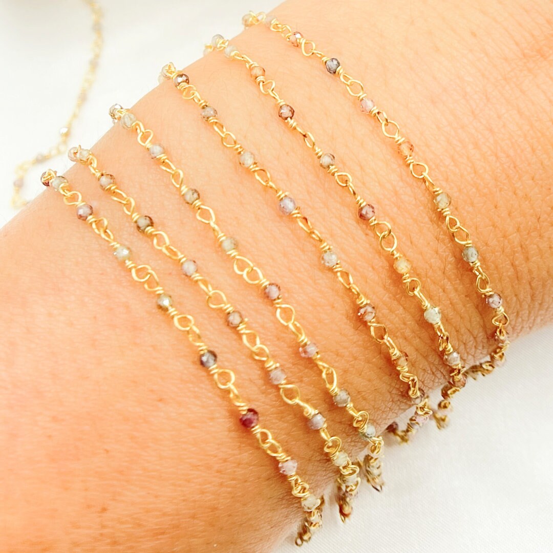 Tunduru Sapphire Gold Plated Sterling Silver Wire Chain, Wire Chain ...