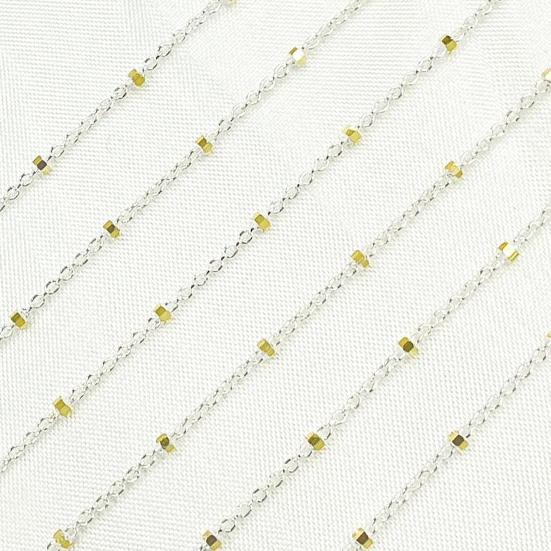 1.4mm Cube Sterling Silver Satellite Chain by Foot, Unfinished Cable ...