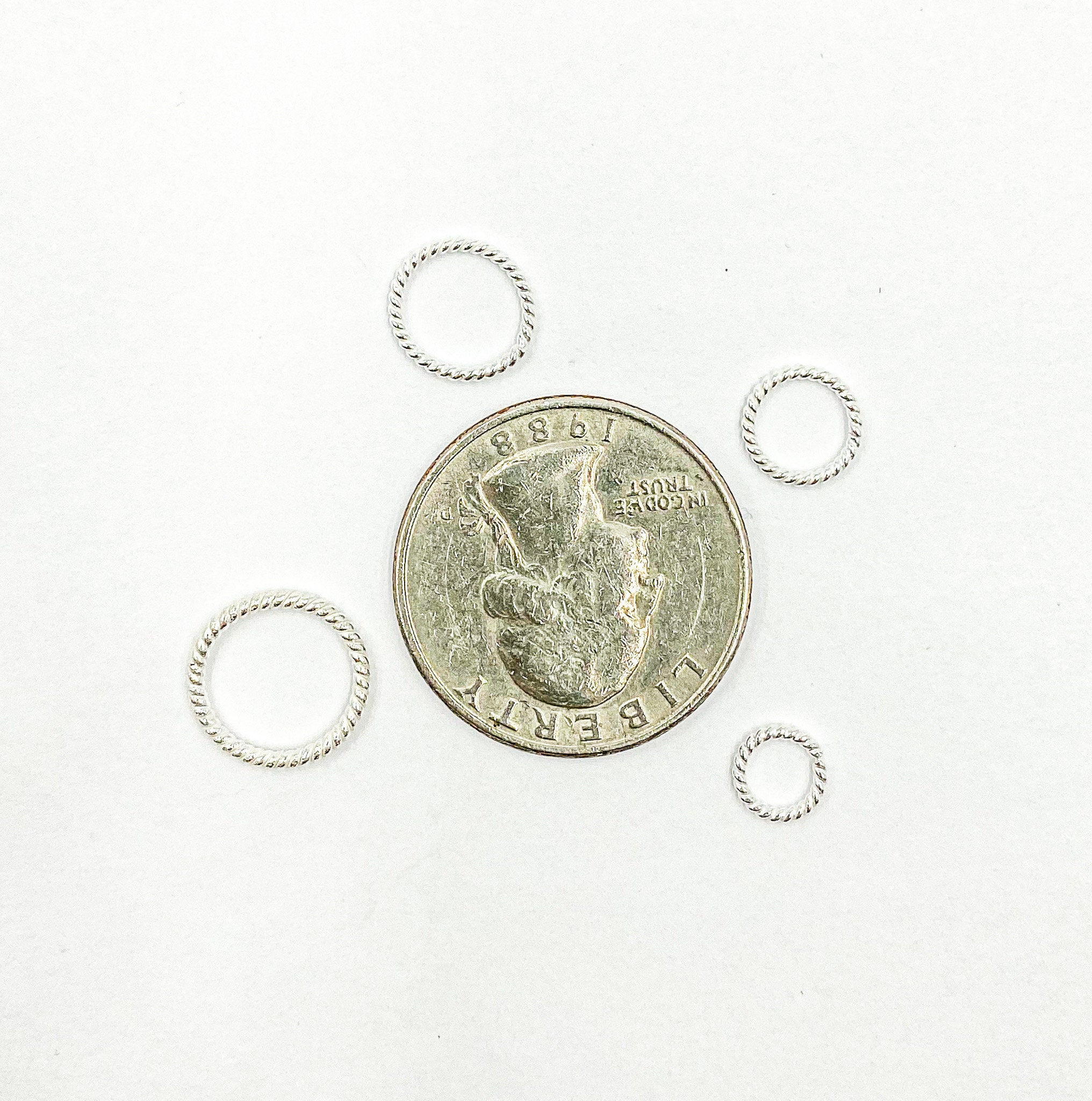 10pcs 10mm 925 Silver Twisted Closed Connecting Rings - Etsy UK