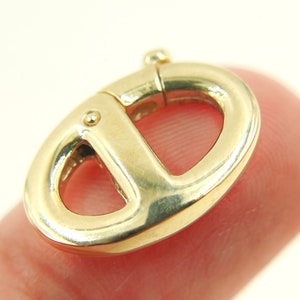 17x12mm 14K Solid Gold Mariner Clasp, Mariner Clasp Wholesale, Solid ...