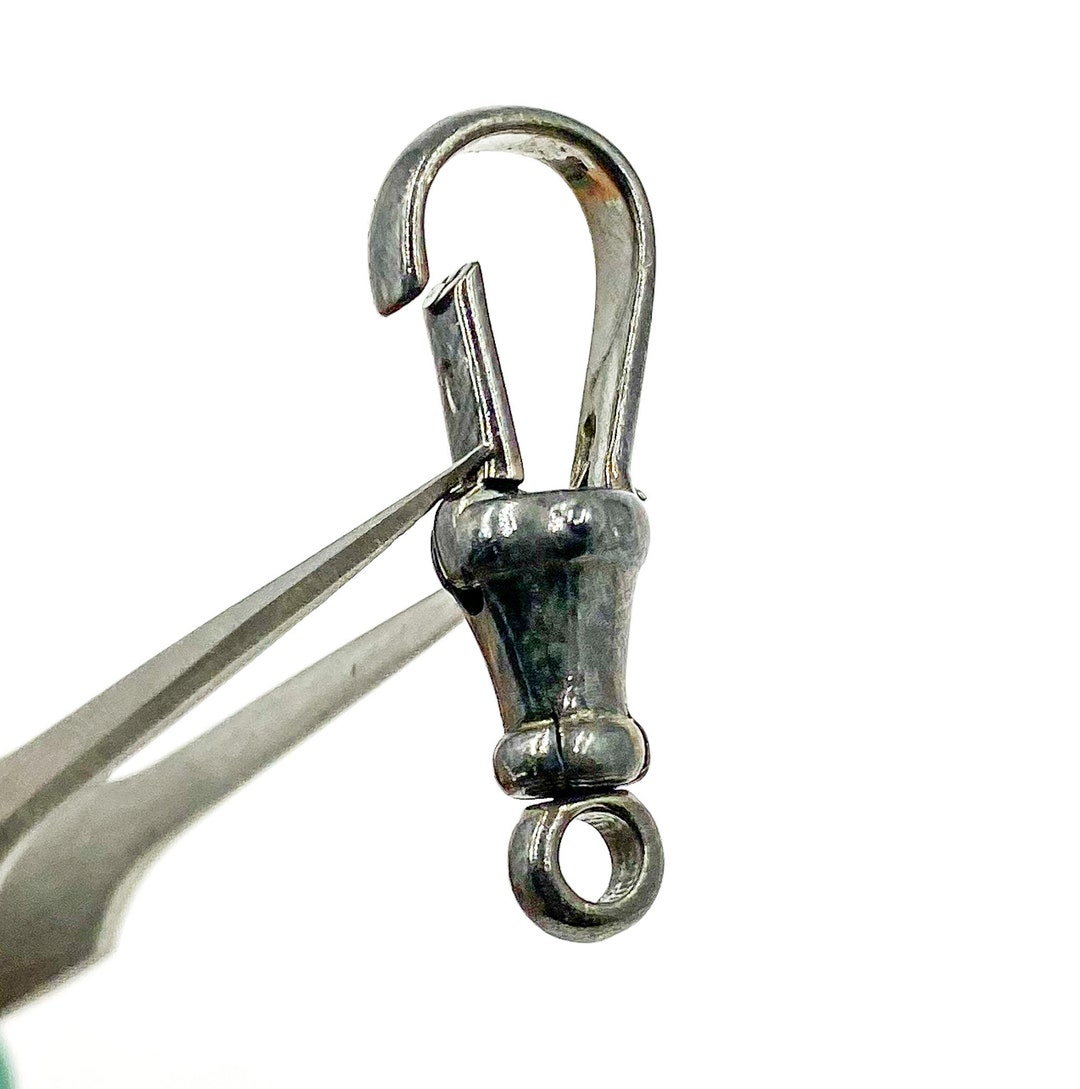 925 Silver Swivel Clasp, 23mm Black Rhodium Clasp, Large Lanyard Clip ...