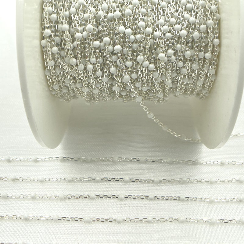 White Bead Necklace - Etsy