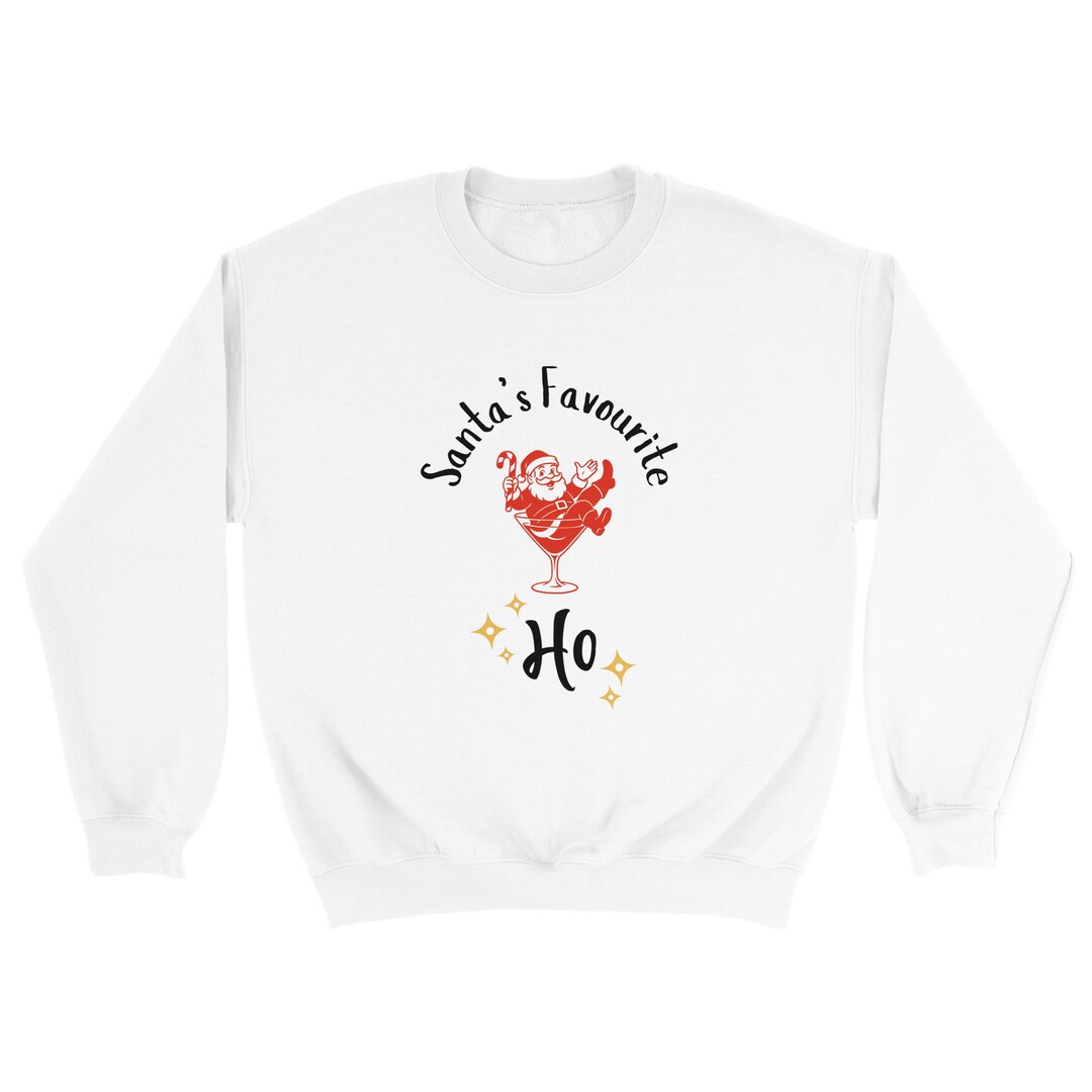 Santa's Favourite Ho - Cheeky Christmas Jumper, Funny Xmas Party Outfit ...
