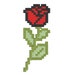 8-bit Retro Pixel Rose - Embroidery File - Etsy