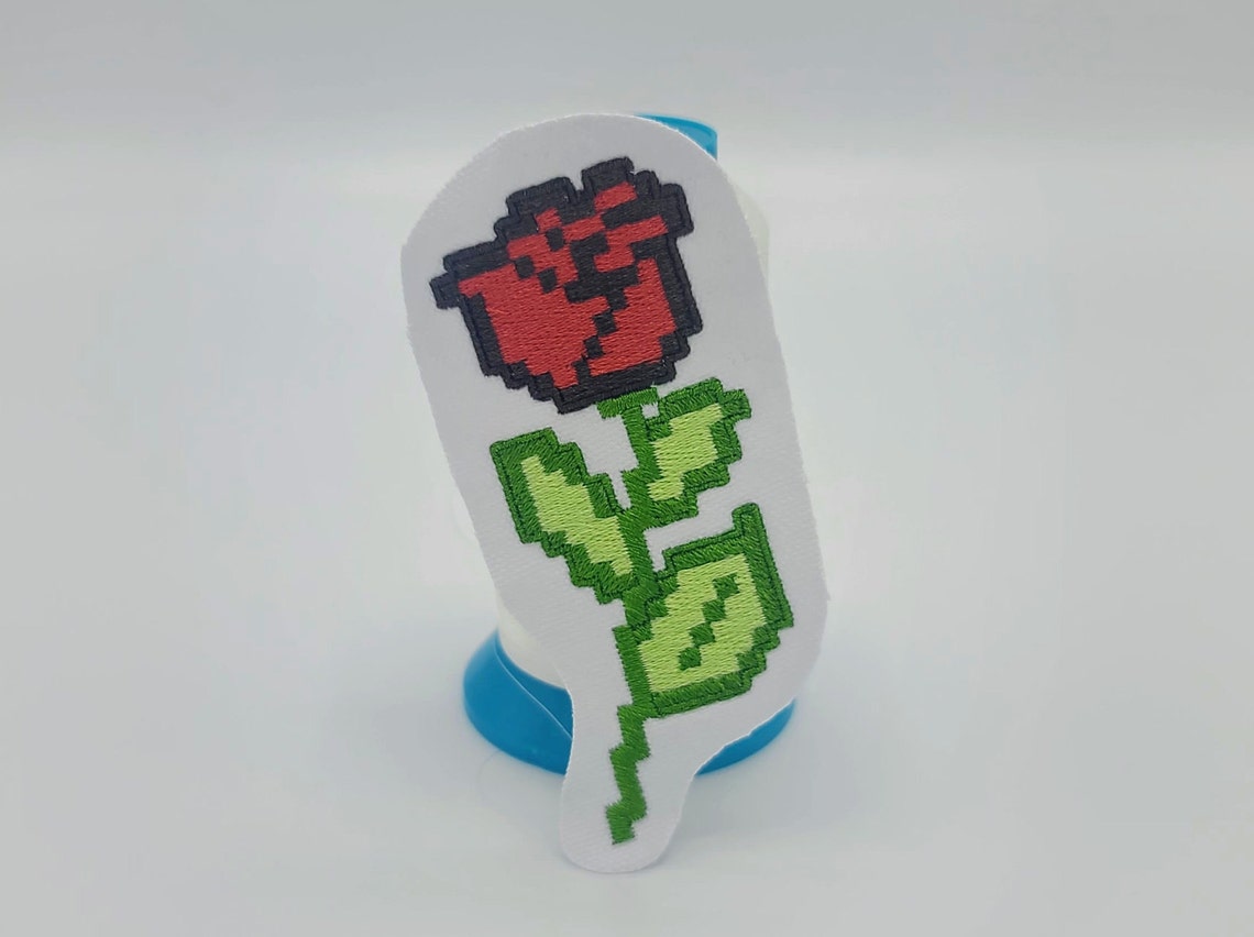 8-bit Retro Pixel Rose - Embroidery File - Etsy