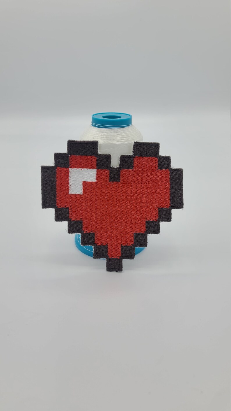 3 Pack of 8-bit Retro Gaming Hearts Embroidery Files combo Pack, Full ...