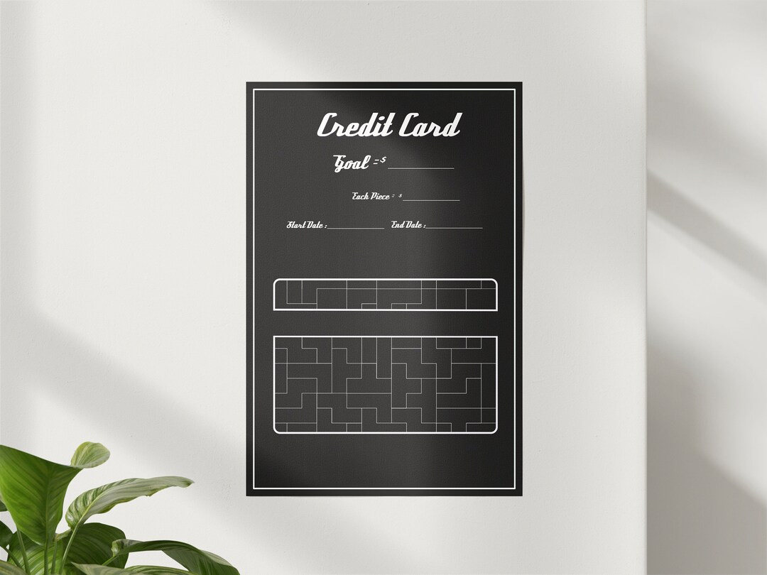 Debt Free Tracker Poster/chart Credit Card - Etsy