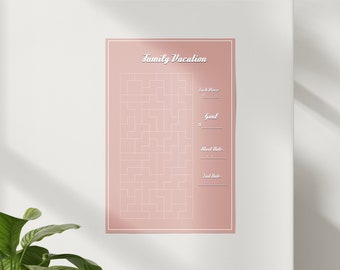 Savings Tracker Poster/chart Family Vacation Yellow - Etsy