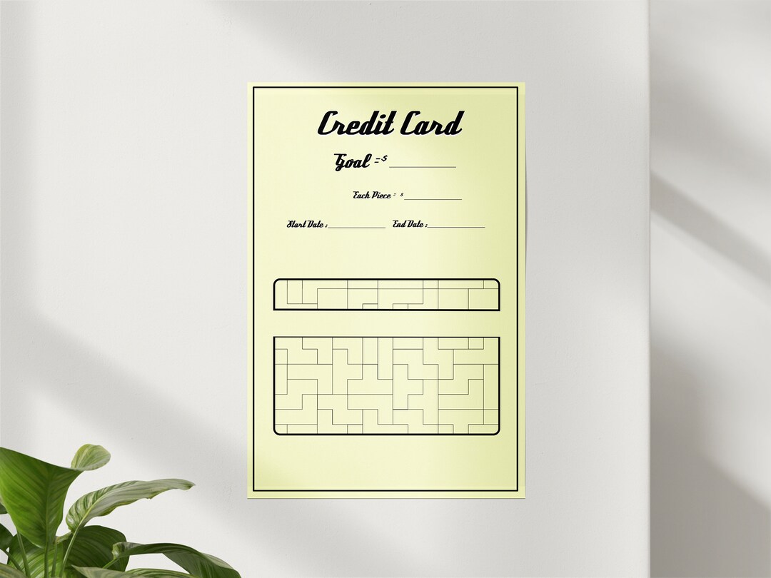 Debt Free Tracker Poster/chart Credit Card Yellow - Etsy