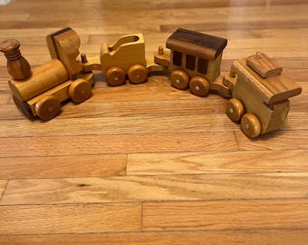 Handmade Wooden Train, Children's Train, - Etsy