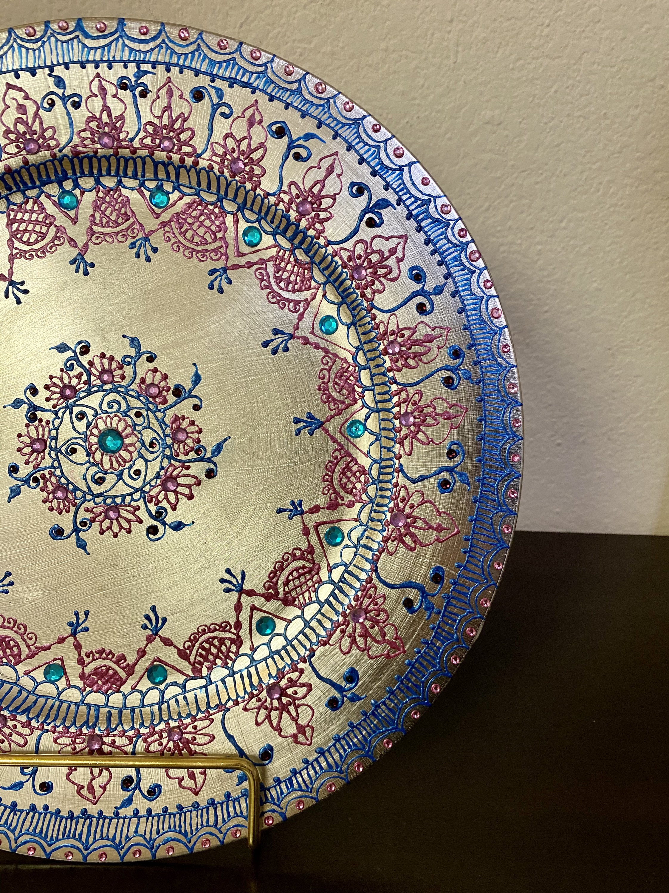 Moroccan Inspired Decorative Trays, Custom Plates, Henna Plates, Mehndi ...