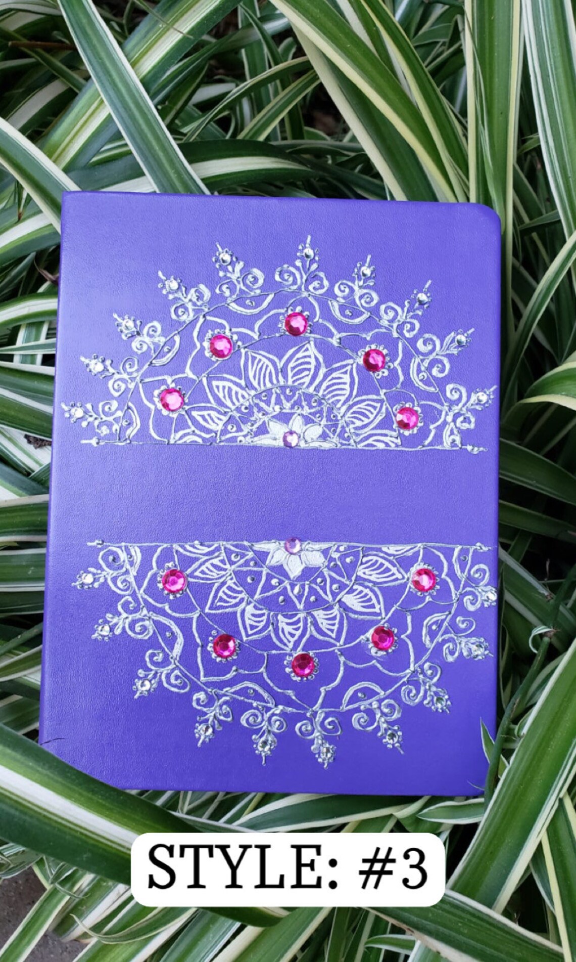 Hand Painted Journal Floral Journal Henna Design Journal | Etsy