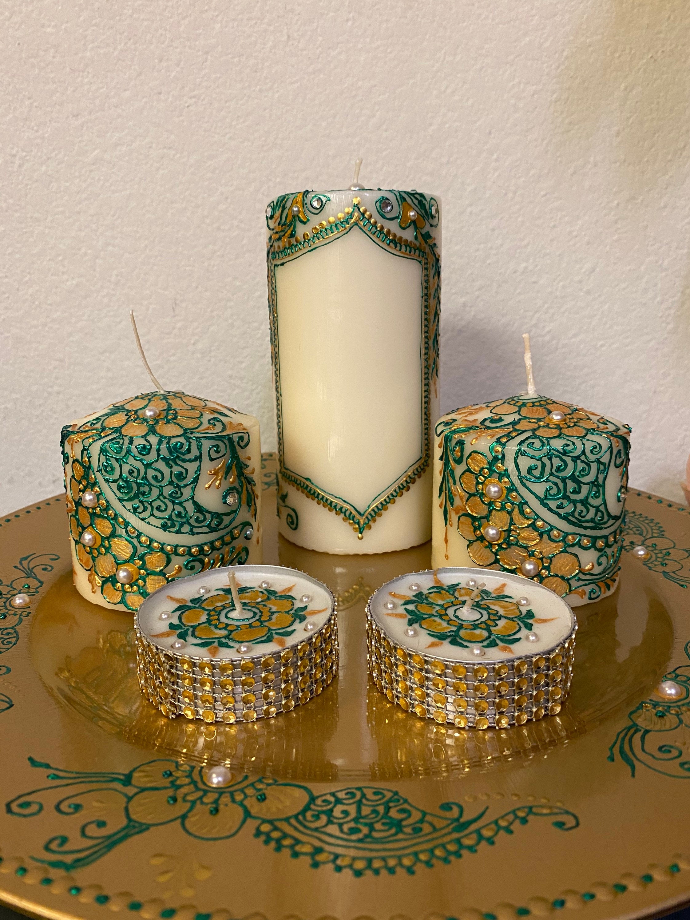 Personalized Candles, Mehndi Decor, Eid Gifts, Ramadan Gifts, Henna ...