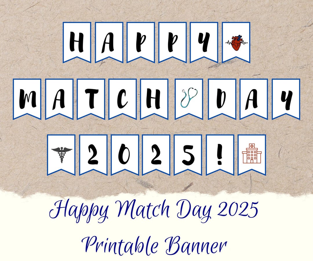 Residency Happy Match Day 2025! Happy Match Day Banner | Printable ...