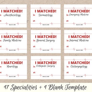 Residency Match Day 2025 Sign "i Matched!" (printable/digital Download ...