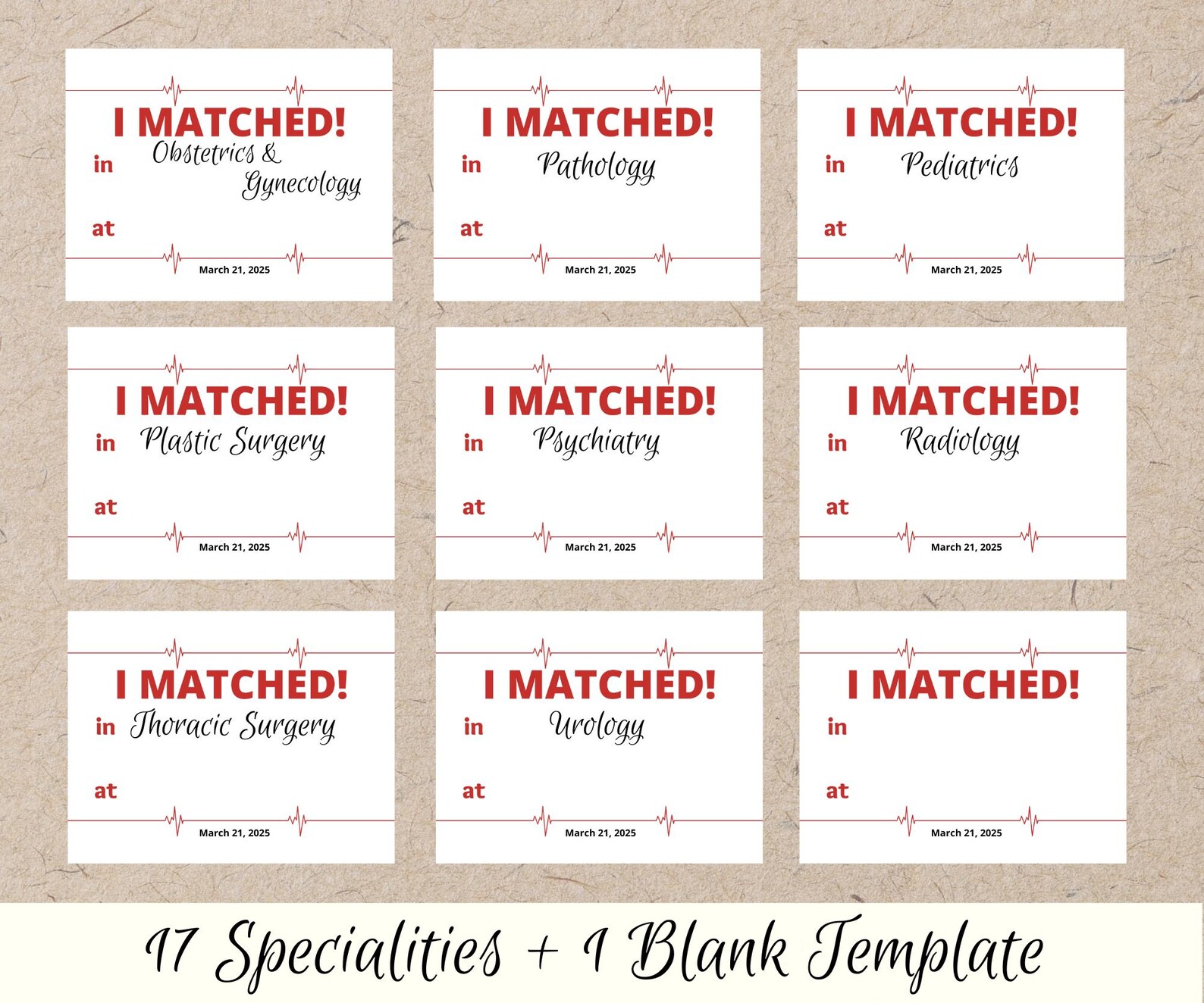 Residency Match Day 2025 Sign "i Matched!" (printable/digital Download ...