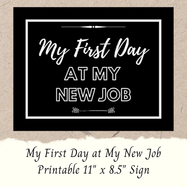 First Day New Job Sign - Etsy