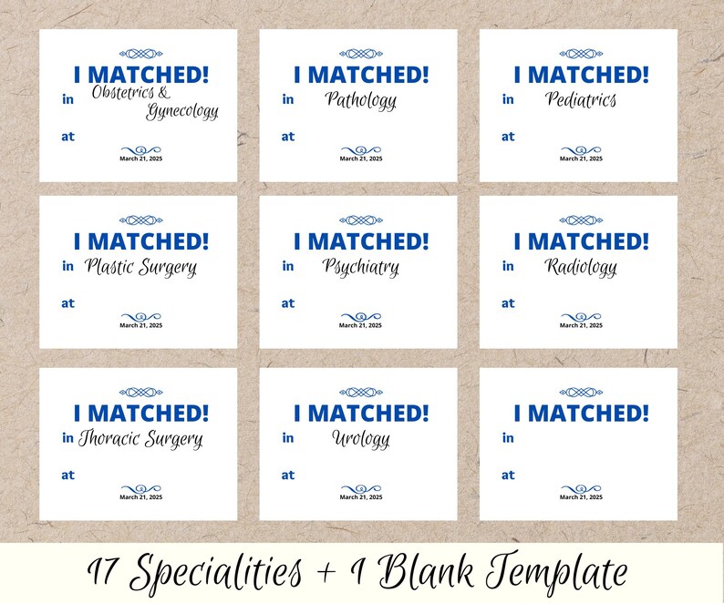 Residency Match Day 2025 Sign "i Matched!" | Digital Download ...
