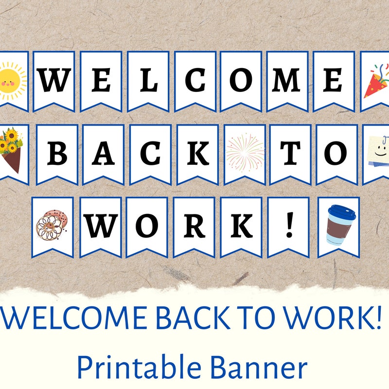 Welcome Back to Work Signs - Etsy