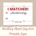 Residency Match Day 2025 Sign "i Matched!" | Digital Download | Printable Match Day 2025 Sign ...