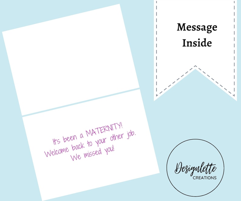 Printable Welcome Back From Maternity Leave Card | Funny Printable ...