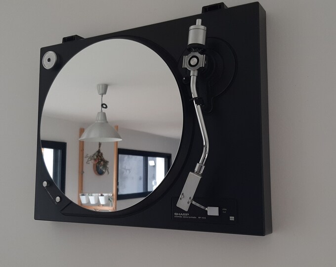 TURNTABLE MIRROR - Black - Wall - Mirror - Upcycling - Etsy