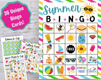 Printable 90's Themed Party Bingo 60 Unique Bingo Cards - Etsy