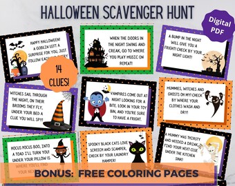 Halloween Printable Scavenger Hunt - Etsy