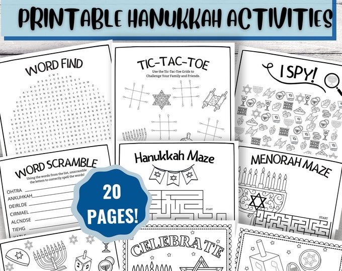 PRINTABLE Hanukkah Coloring Pages for Kids - Etsy
