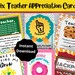 Teacher Appreciation Cards, Gift Card Holder (digital Download) - Etsy