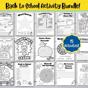 First Day of School Activity Pack, Back to School Classroom Activities ...