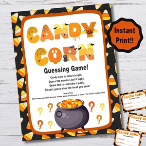 Candy Corn Guessing Game, Halloween Party Activity (printable PDF) - Etsy