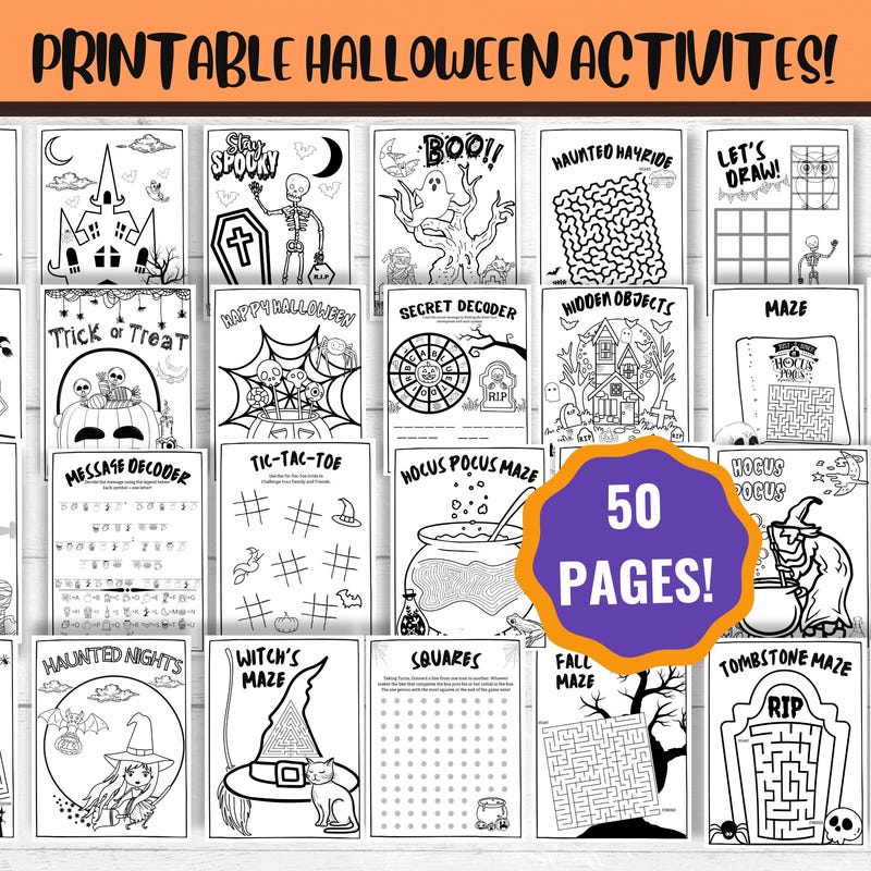 Summerween Coloring Pages - Etsy