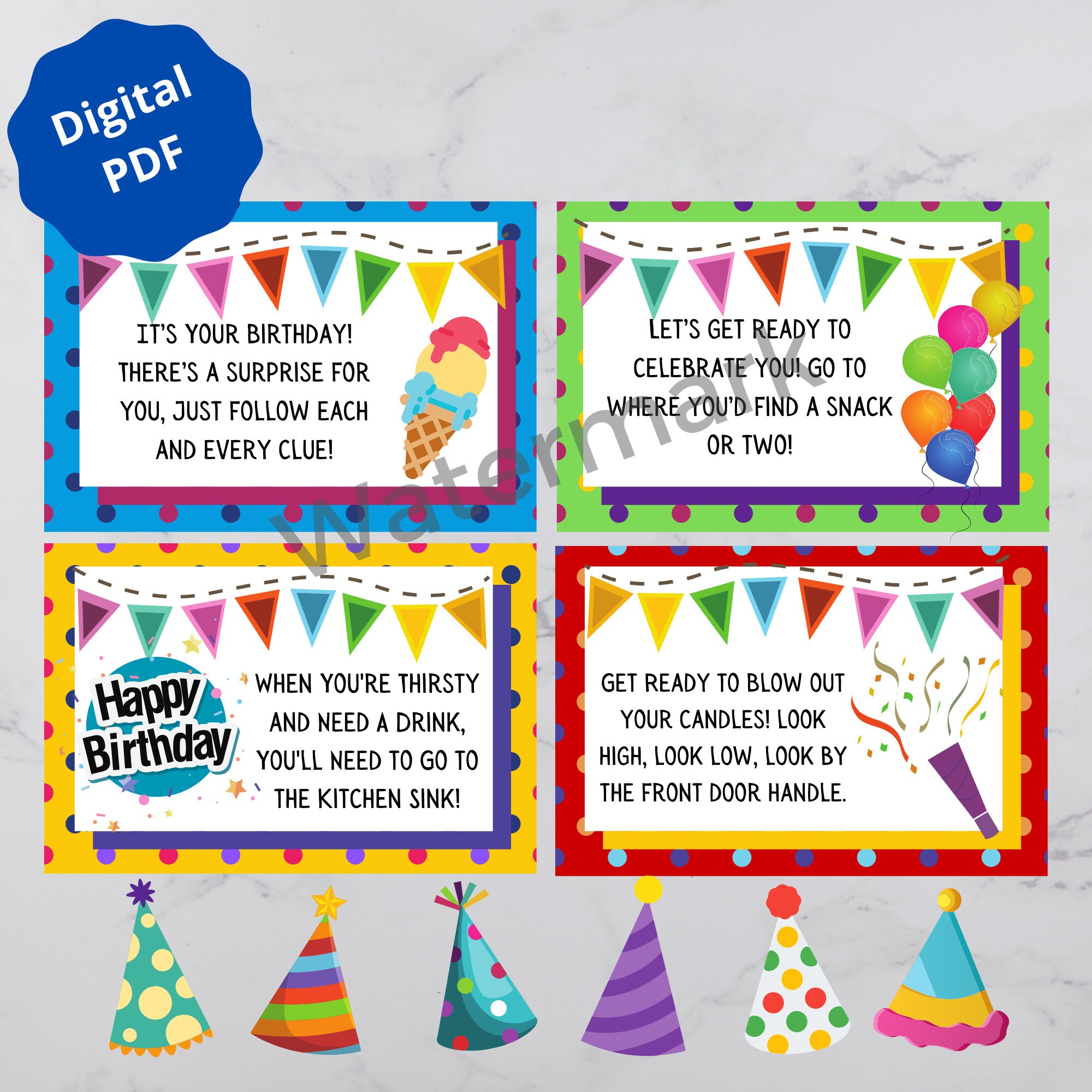 Birthday Scavenger Hunt Birthday Treasure Hunt Birthday - Etsy