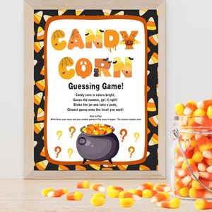 Candy Corn Guessing Game, Candy Corn Counting, Halloween Party Game ...