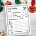 Letter to Santa, Bonus Coloring Pages, Dear Santa, Printable Letter to ...