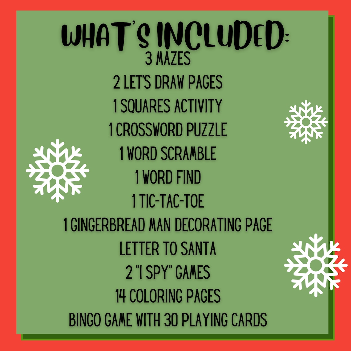Christmas Activity Bundle, Bingo, I Spy, Mazes (printable) - Etsy