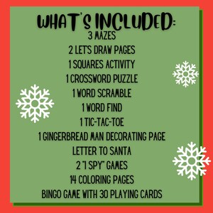 Christmas Activity Bundle, Bingo, I Spy, Mazes (printable) - Etsy
