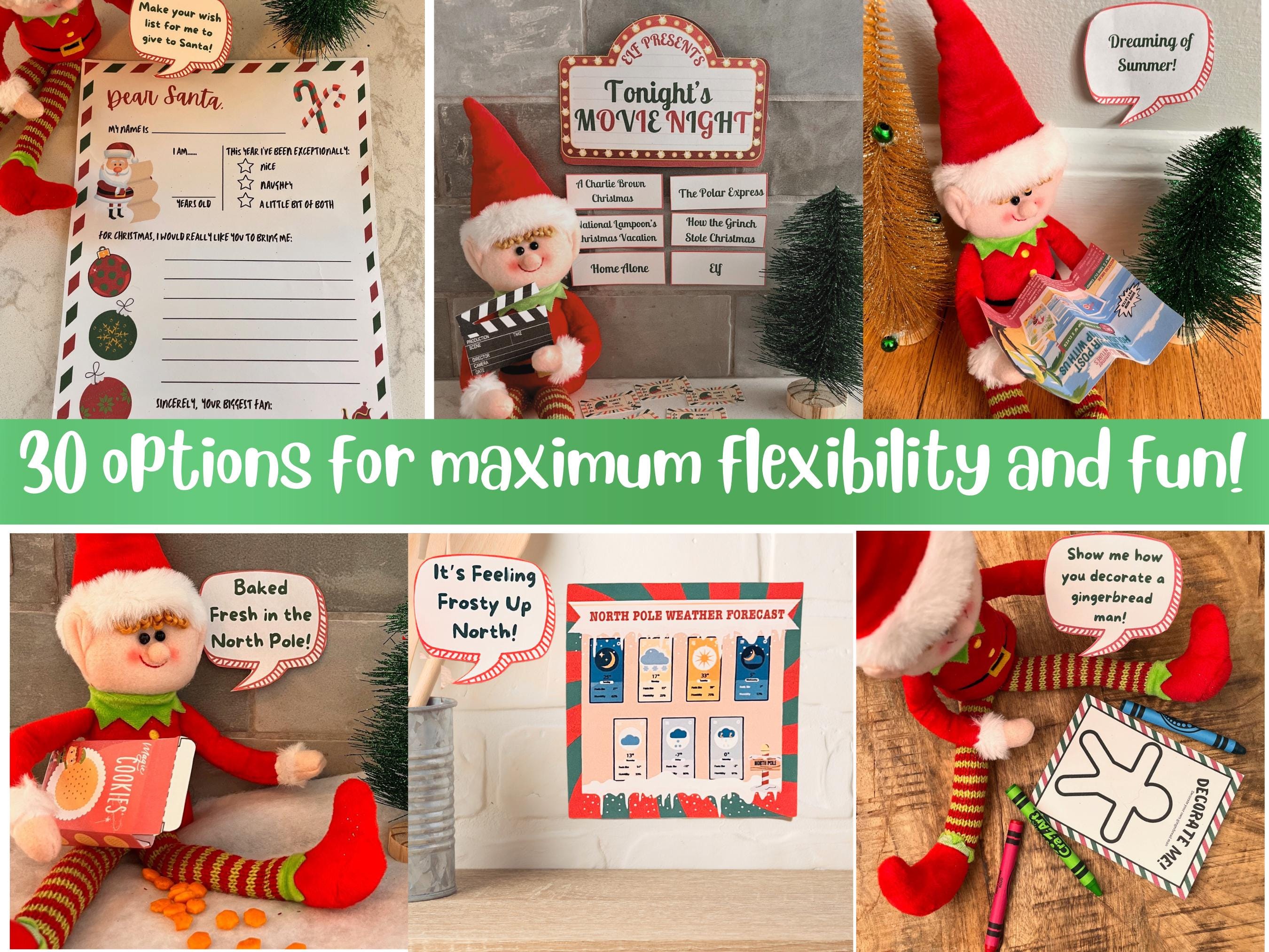30 Day Elf Kit, Printable Christmas Elf Prop, Christmas Elf Games, Elf ...