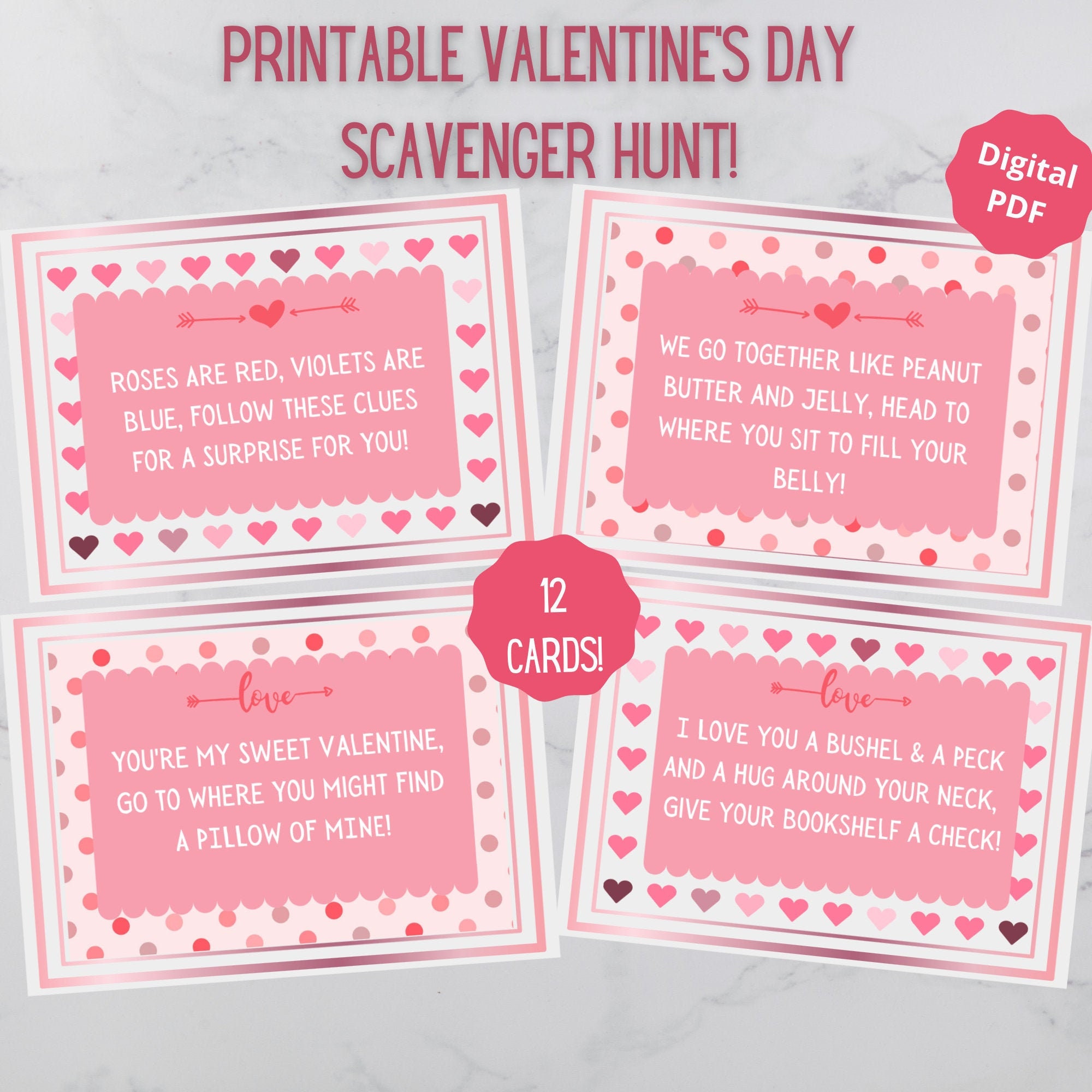 Valentine's Day Scavenger Hunt Valentine's Day - Etsy