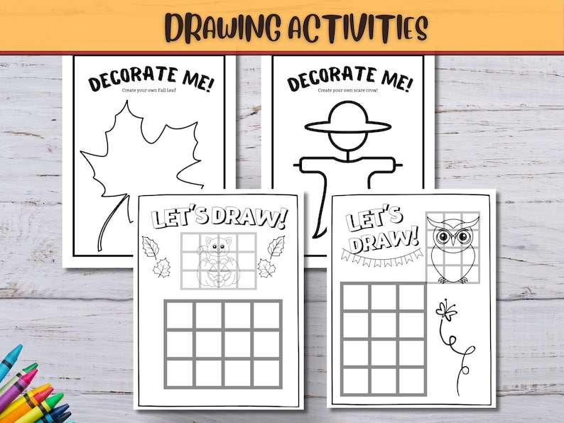 Fall Kids Activity Bundle, Printable Coloring Pages, Games (digital ...