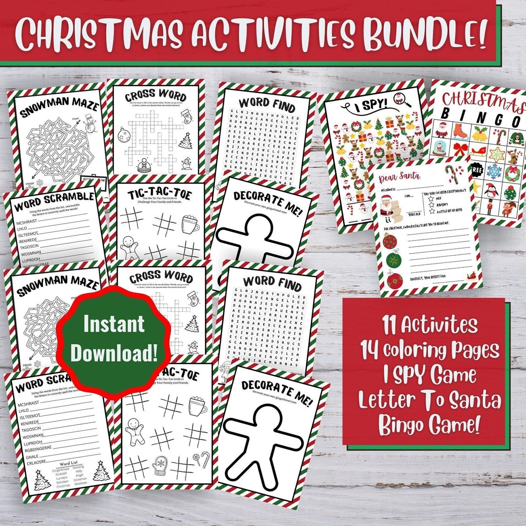 Ultimate Christmas Bundle, Christmas Activities, 30 Unique Bingo Cards ...