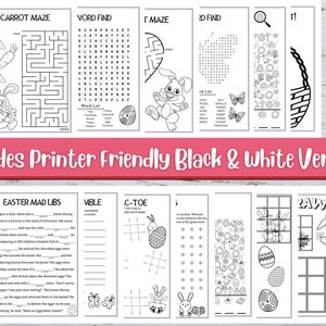 40 Printable Easter Easter Activity Book, Easter Kids Activity, Word ...