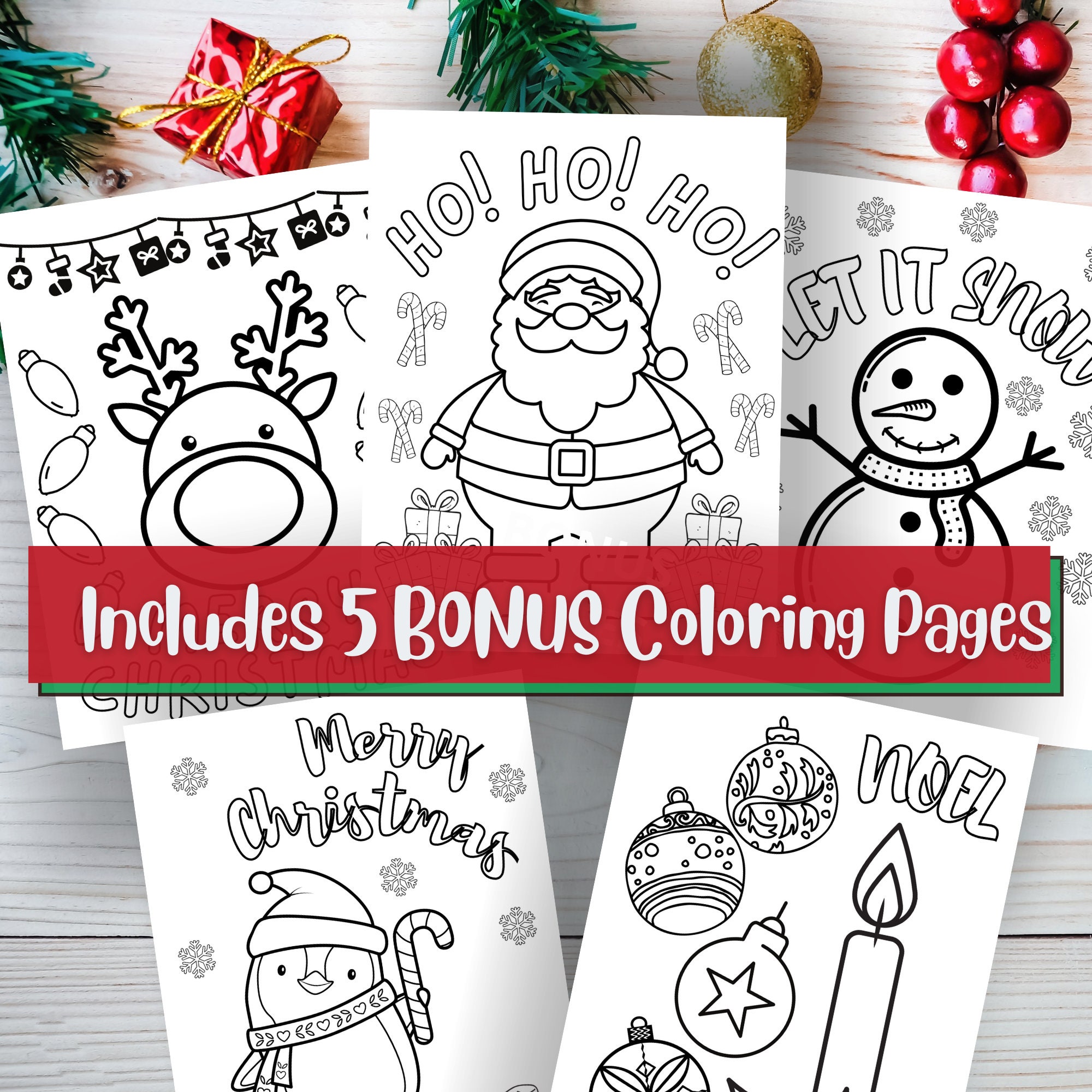 Christmas I Spy Activity Free Coloring Pages Included - Etsy