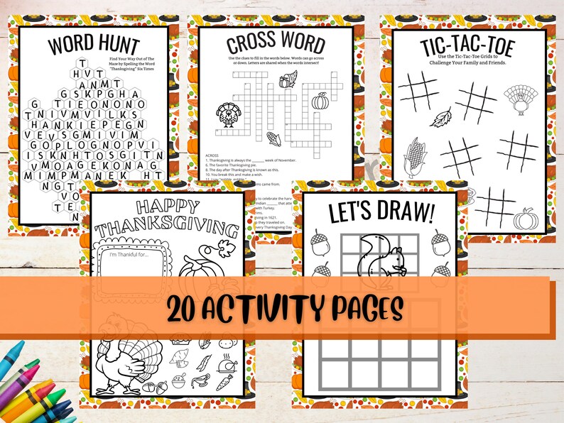 30 Thanksgiving Activity Pages, Thanksgiving Coloring Pages ...