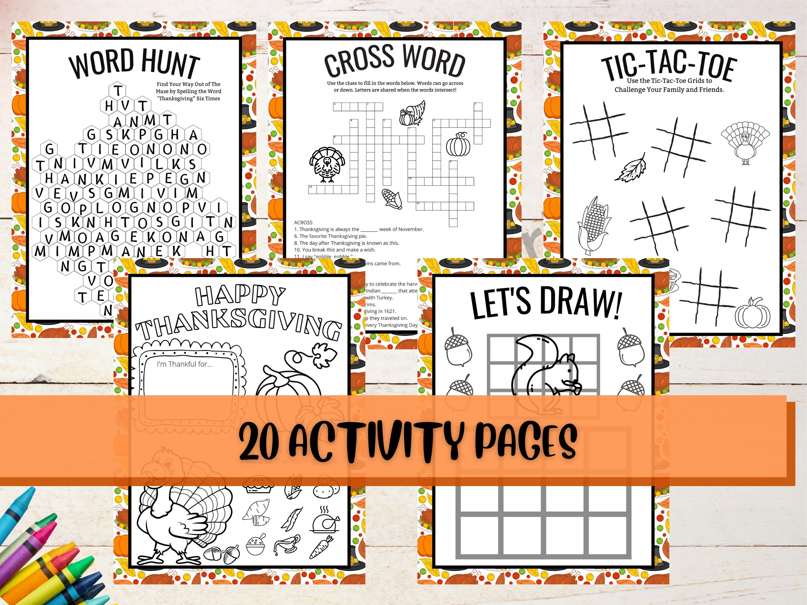 30 Thanksgiving Activity Pages, Thanksgiving Coloring Pages ...