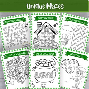 St. Patrick's Day Printable Kids Activity Bundle, St Patricks Day ...