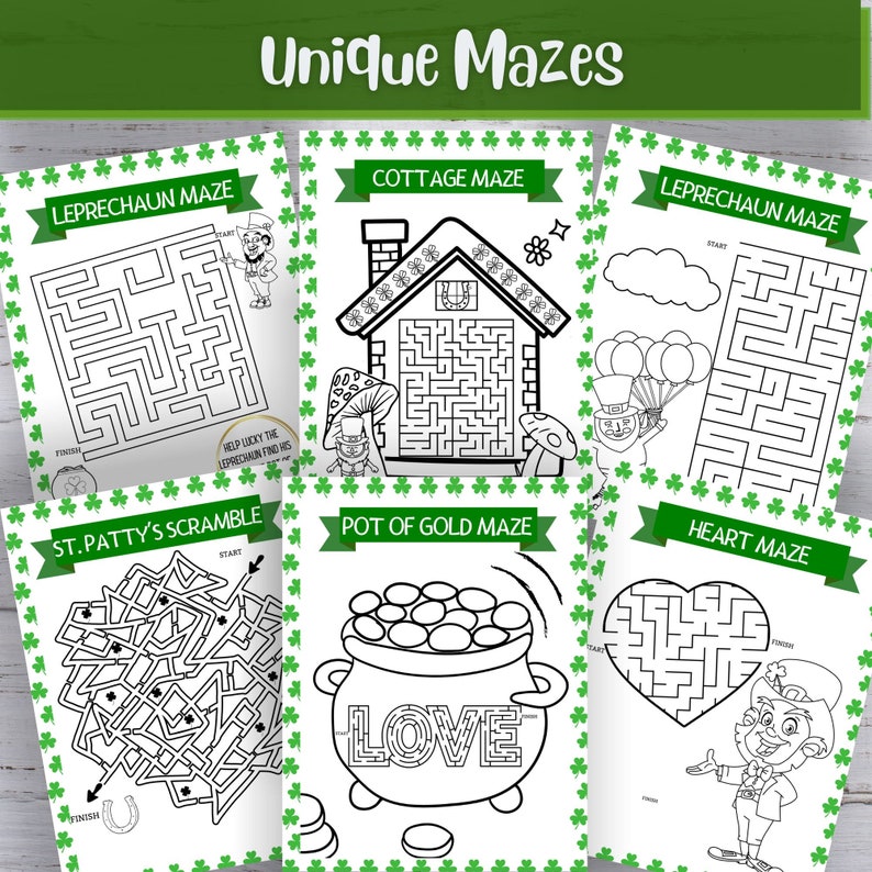 St. Patrick's Day Printable Kids Activity Bundle St - Etsy