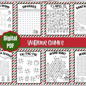 50 Printable Christmas Activities, Christmas Activity Bundle, Kid's ...