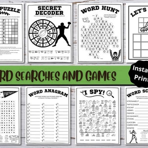 33 Printable Football Activities, Football Party Games, American ...